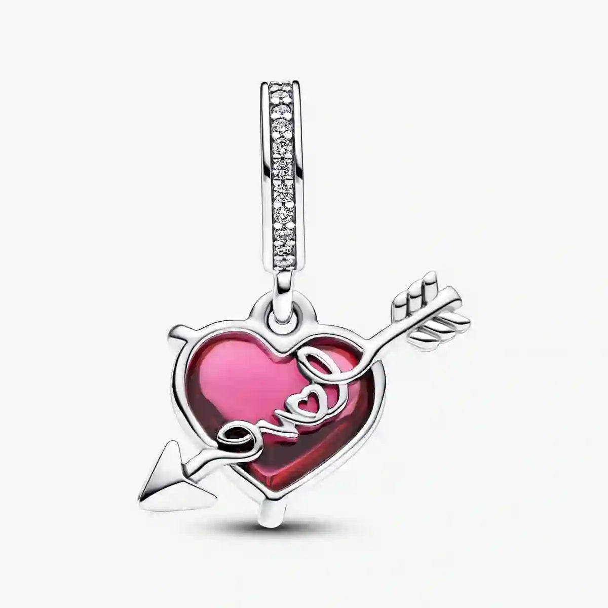 Red Heart & Arrow Murano Glass Charm 793085C01 – NUMARU
