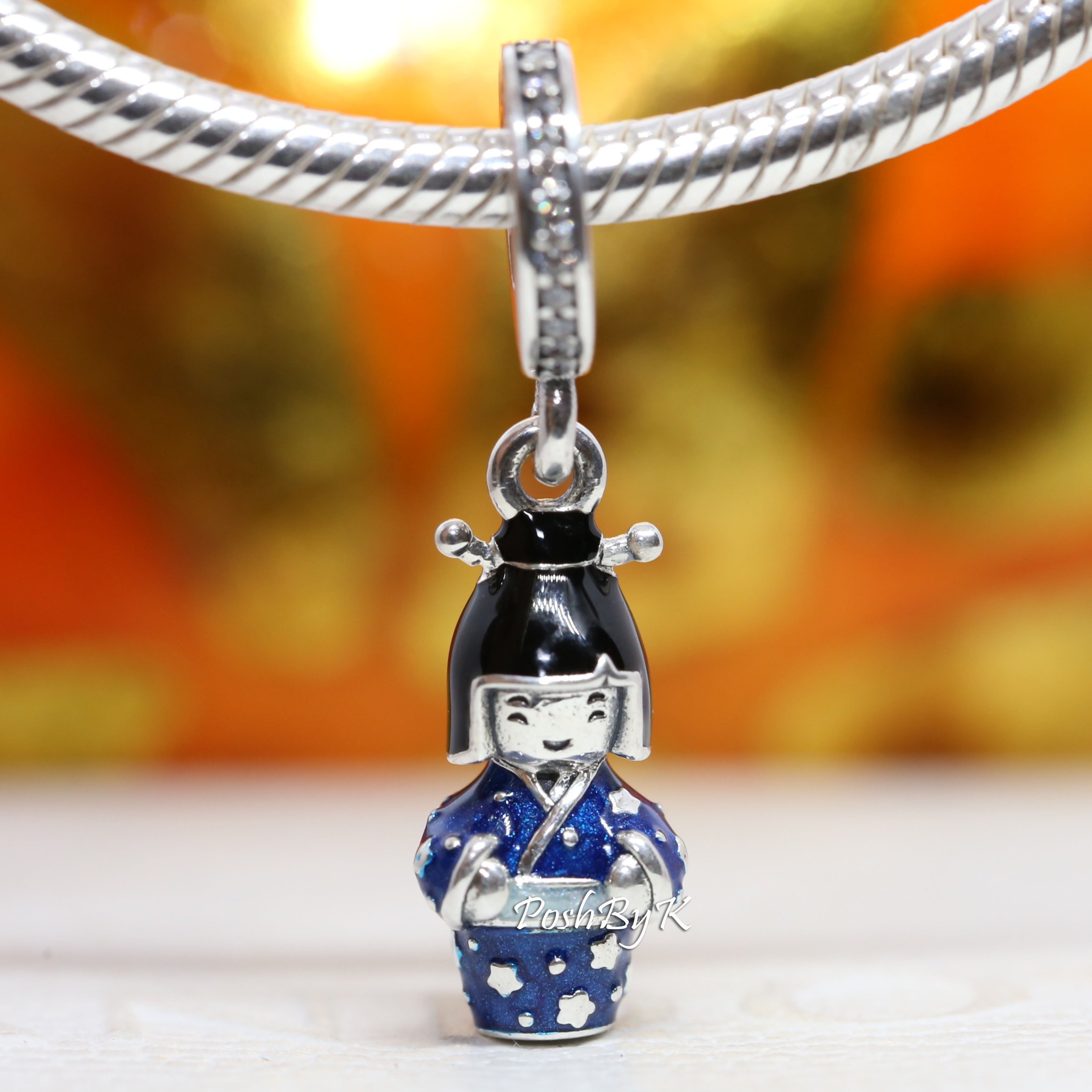 Japanese Doll in Blue Kimono Charm 798595C01 – NUMARU