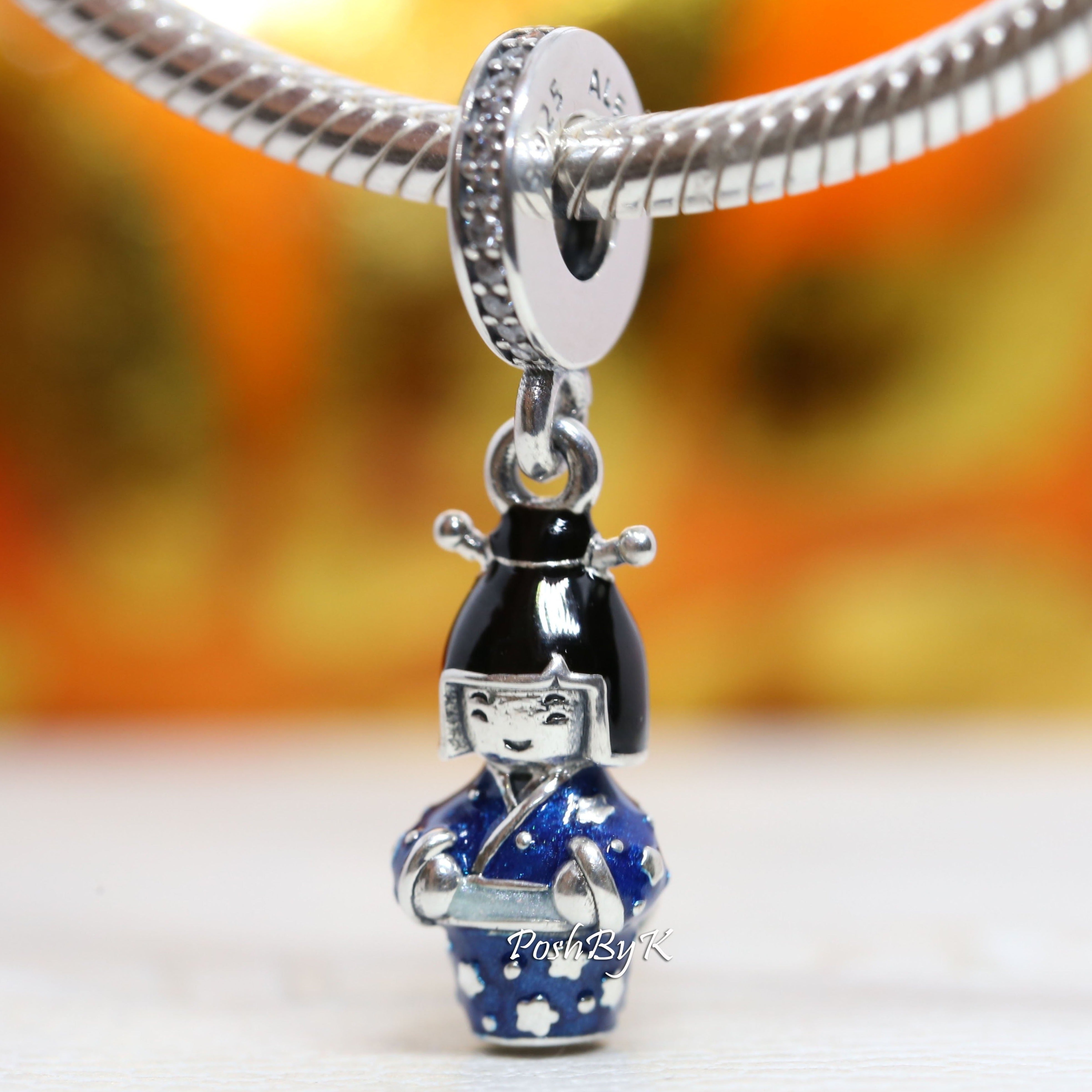 Japanese Doll in Blue Kimono Charm 798595C01 – NUMARU